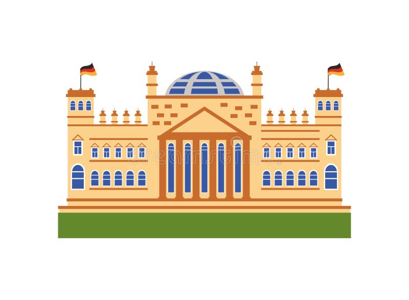 Germany reichstag building stock illustration. Illustration of capital ...