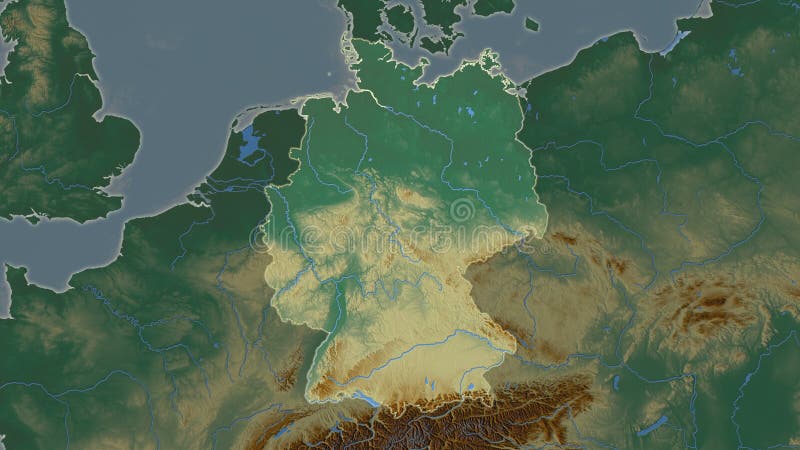 Germany - Relief. Composition Stock Illustration - Illustration of ...