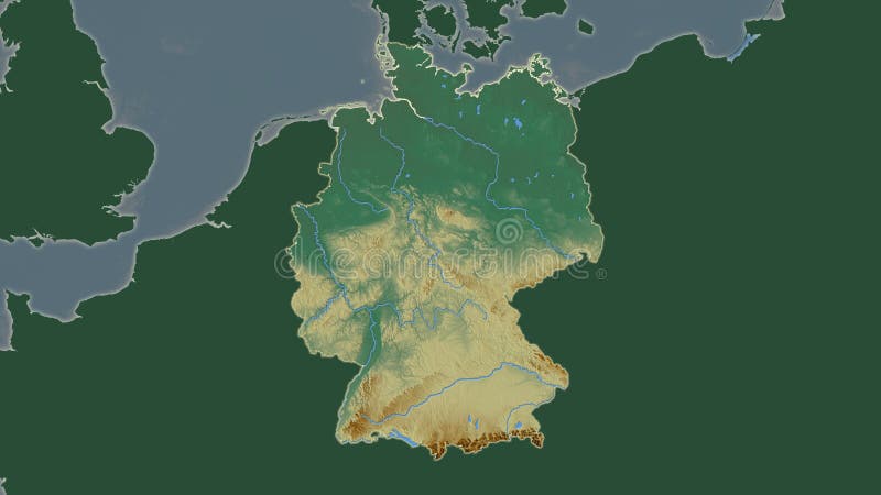 Germany - Relief. Composition, Borders Stock Illustration ...