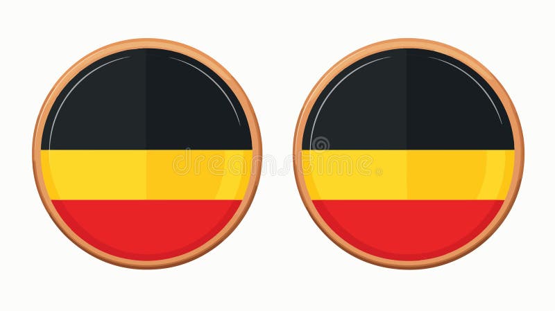 Germany Round Flag Vector Drawing Cartoon Style Stock Vector ...