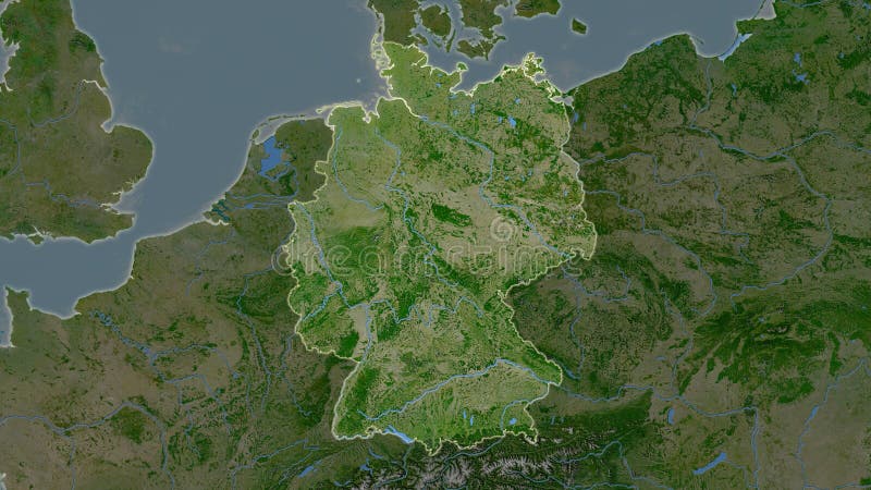 Germany - Satellite. Composition Stock Illustration - Illustration of ...