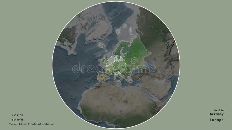 Germany - Satellite. Localized Stock Illustration - Illustration of ...