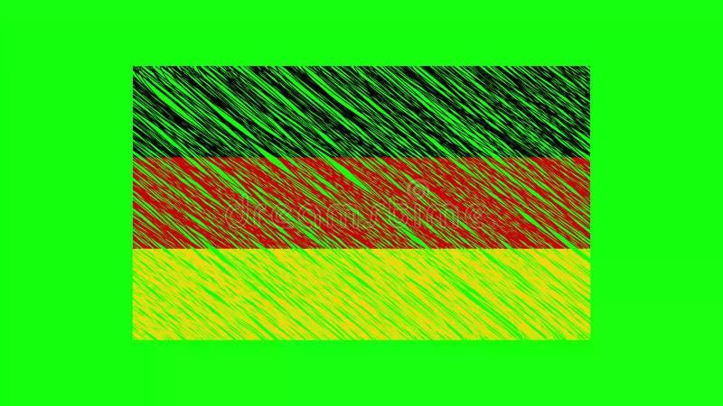 Germany Scribble Animation on Green Screen Background. Looping Seamless ...