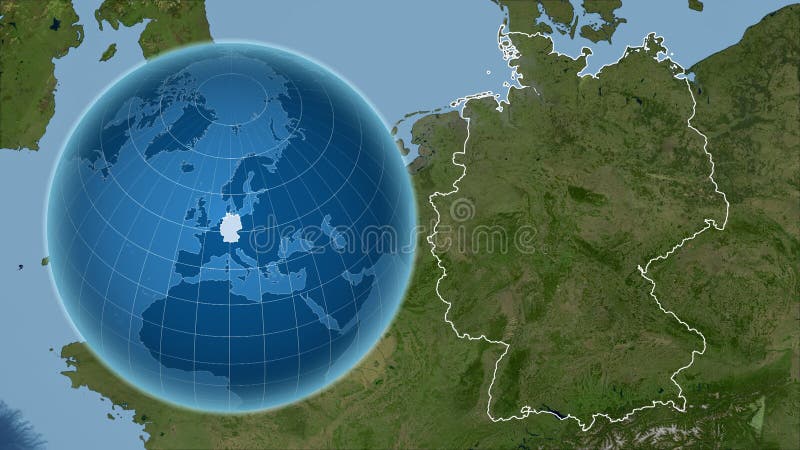 Germany and Globe. Bumps Shaded Stock Footage - Video of earth ...
