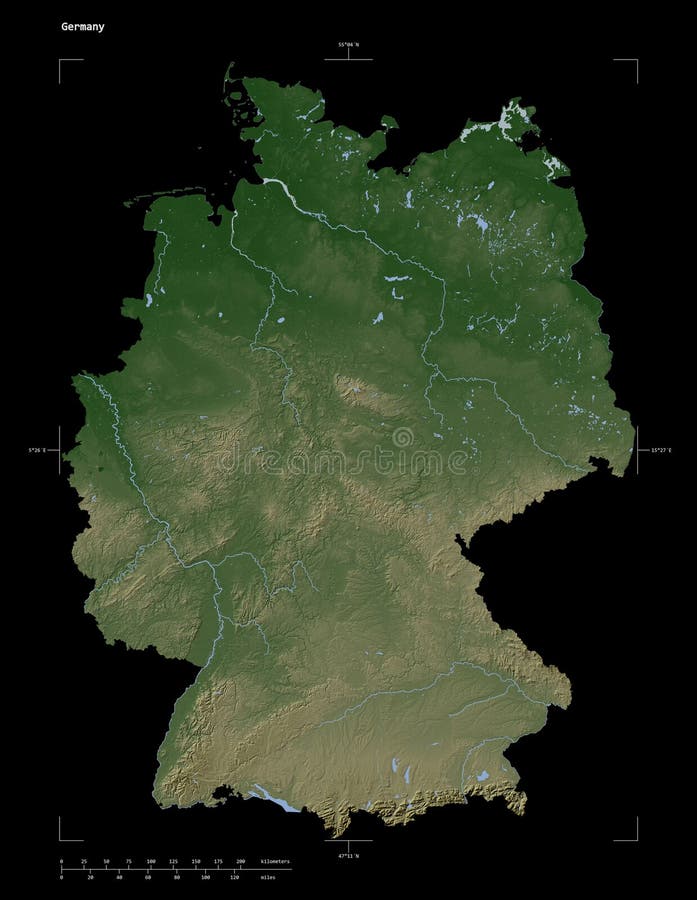 Germany Shape on Black. Pale Stock Illustration - Illustration of ...