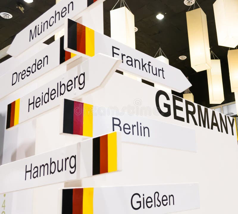 Germany Sign, Vintage Grunge Imprint with Flag on White Stock ...