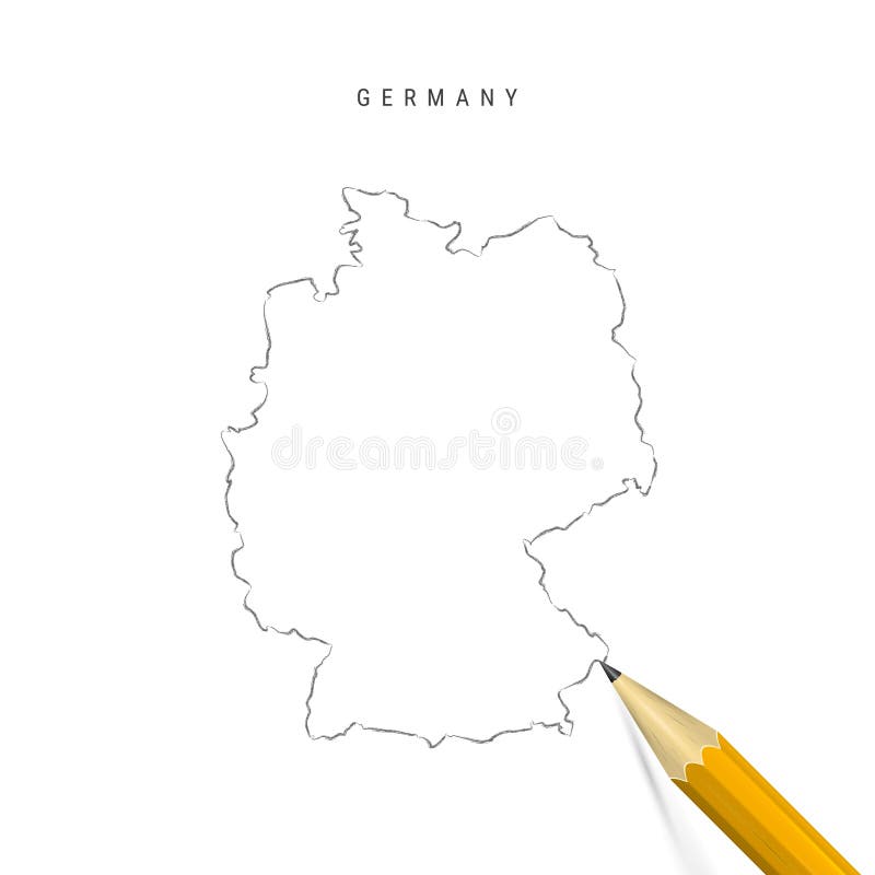 Germany Freehand Sketch Outline Vector Map Isolated on White Background ...
