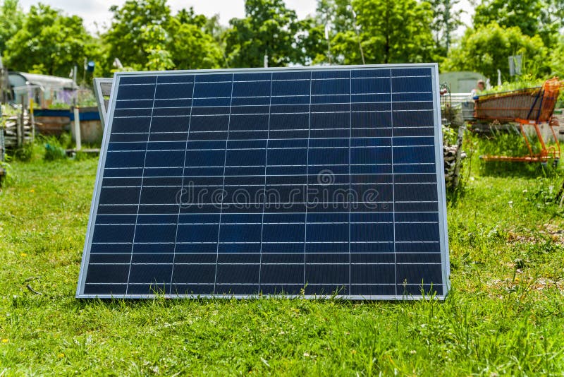 Germany, Solar Cell in Garden Stock Image - Image of fuel, cell: 57532567