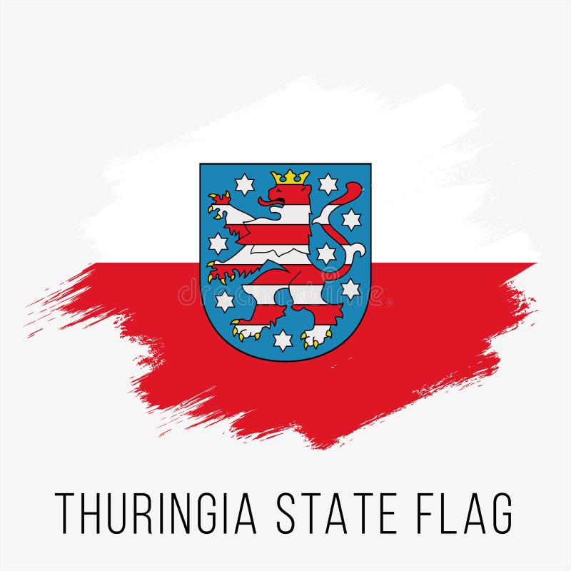 Germany State Thuringia Vector Flag Design Template. Thuringia Flag for ...