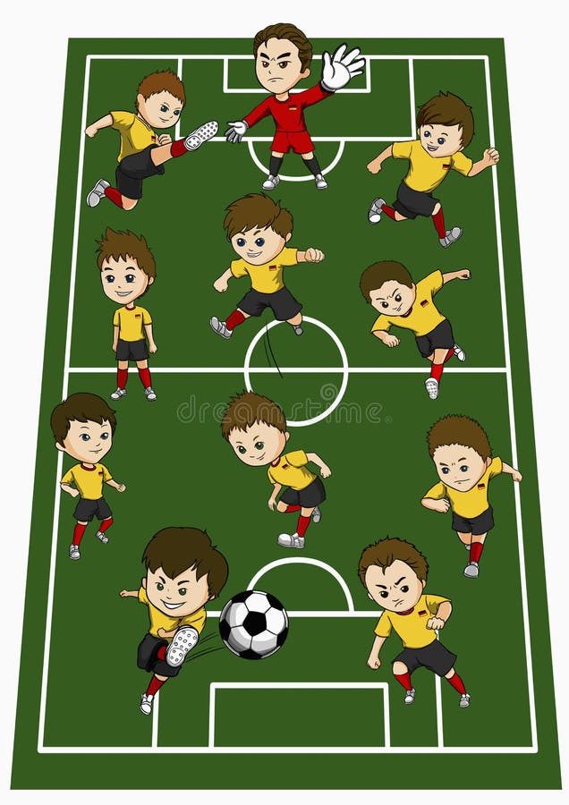 Germany team formation stock illustration. Illustration of athletic ...