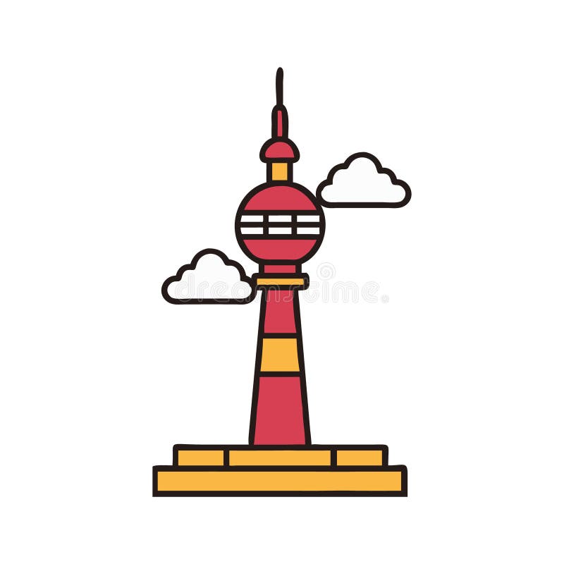 Germany Television Tower Communication Stock Illustration ...