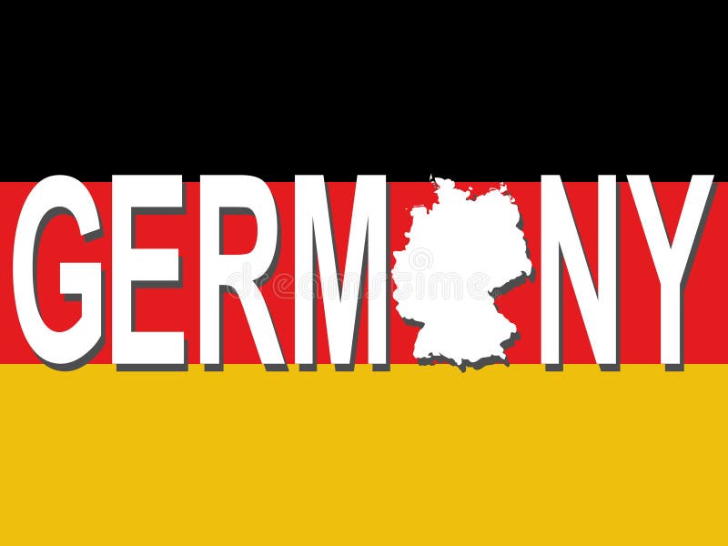 Germany text with map stock vector. Illustration of diagram - 3770578