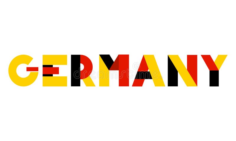 Germany text with map stock vector. Illustration of flag - 5083553