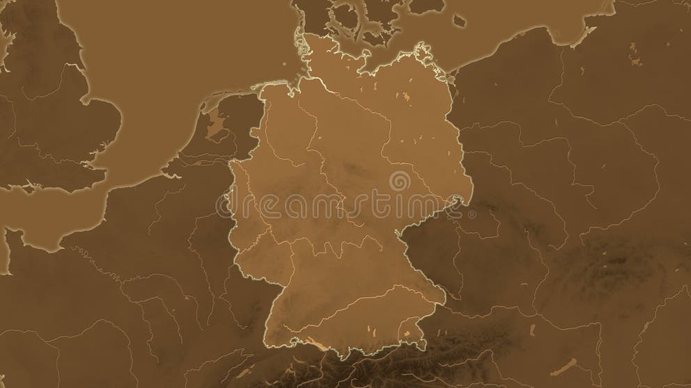 Germany - Tint. Composition Stock Illustration - Illustration of globe ...