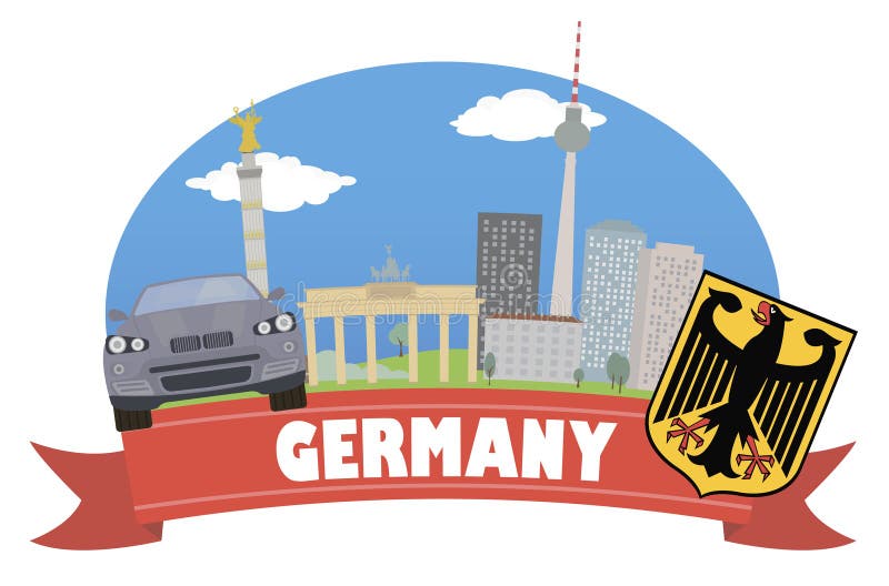 Germany. Tourism and Travel Stock Vector - Illustration of banner ...