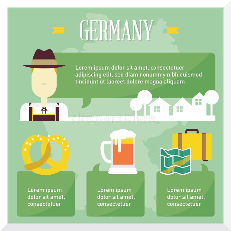 Germany Travel Infographic. Vector Illustration Decorative Design Stock ...