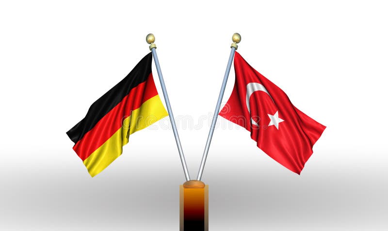 Germany and Turkey Turkish Flags, Obsolete Torn Weathered, Crisis ...