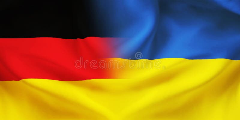 German,Ukraine Flag Together.Germany,Ukraine Waving Flag Background ...