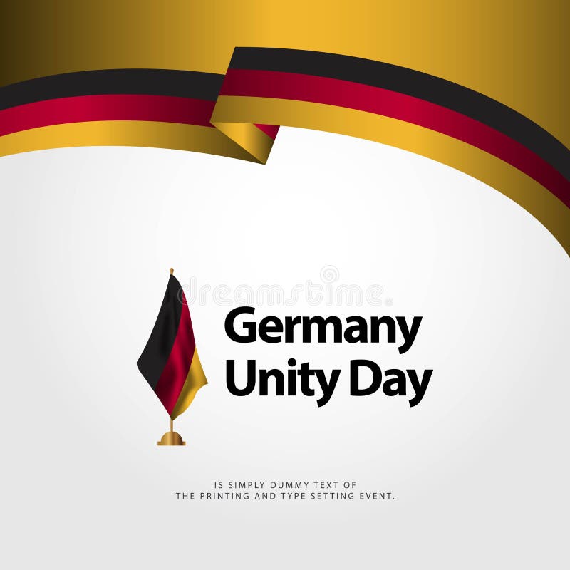 Germany Unity Day Flag Vector Template Design Illustration Stock Vector ...