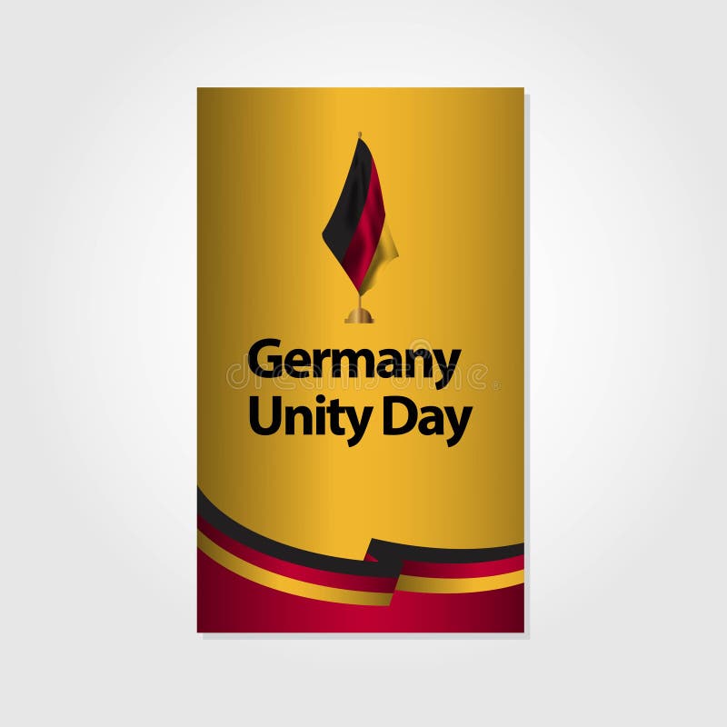 Germany Unity Day Flag Vector Template Design Illustration Stock Vector ...