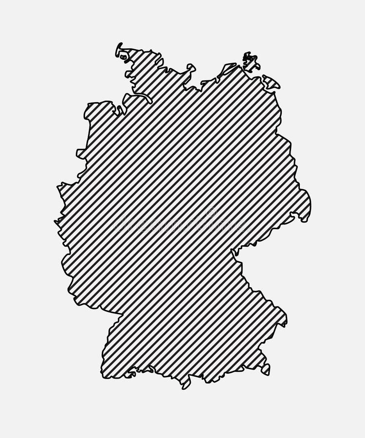 Germany - Vector Europe Country Map Made Lines Stock Vector ...
