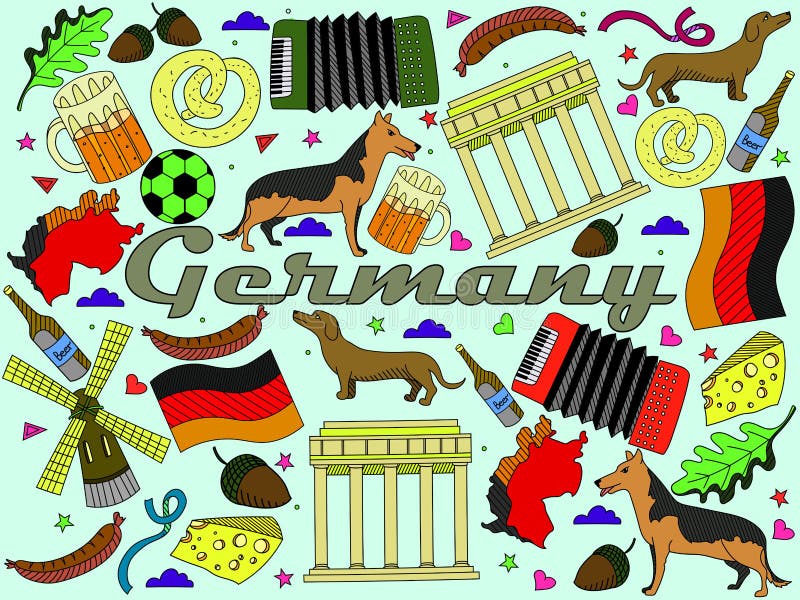 Germany Vector Illustration Stock Vector - Illustration of acorn ...