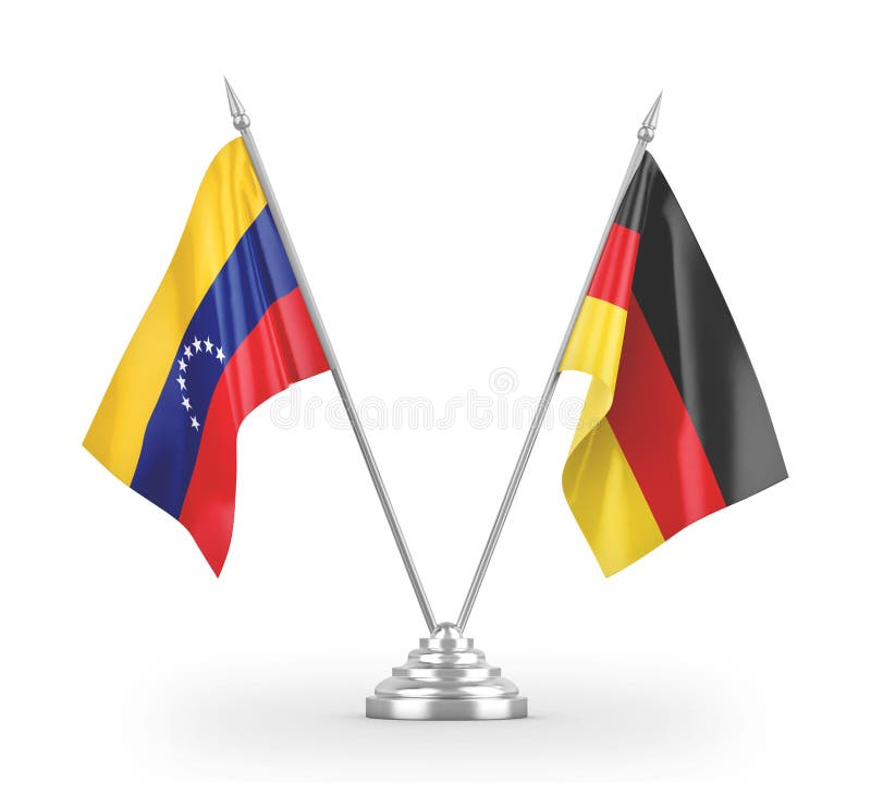 Venezuela and Germany Two Flags Textile Cloth, Fabric Texture Stock ...