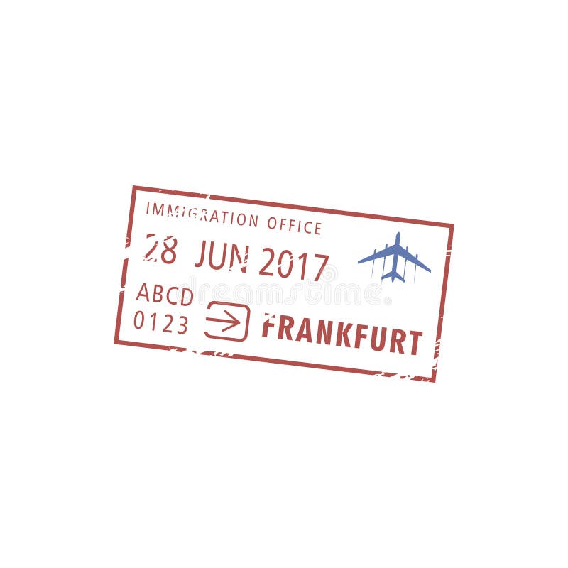 German Passport Stamp Stock Illustrations – 107 German Passport Stamp ...