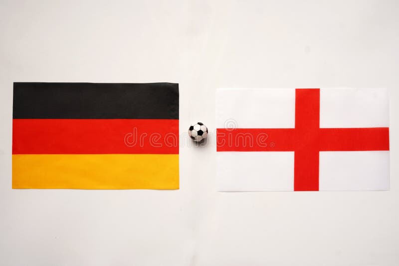 Germany Vs England, Football Match with National Flags Stock Image ...