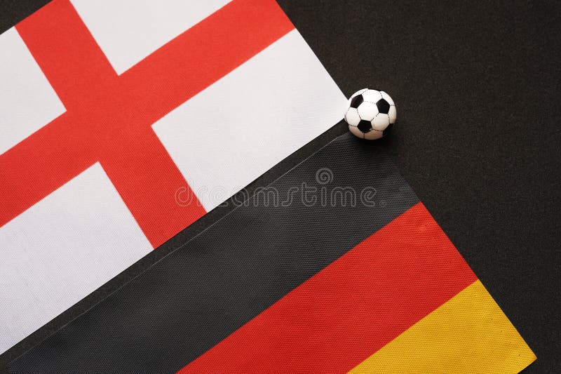 Germany Vs England, Football Match with National Flags Stock Image ...