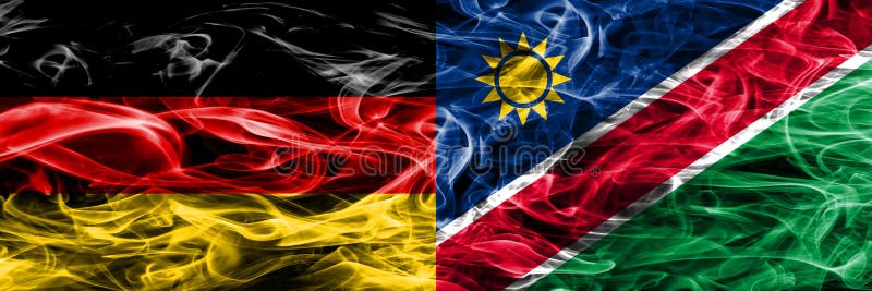 Germany Vs Namibia Smoke Flags Placed Side by Side. German and N Stock ...