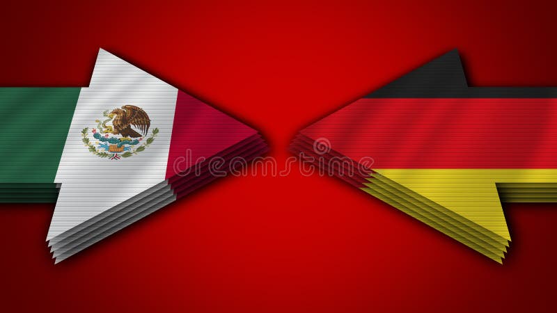 Germany Vs Mexico Arrow Flags â€“ 3D Illustrations Stock Illustration ...