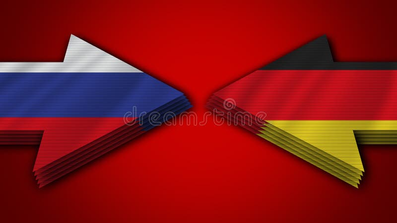 Germany Vs Russia Arrow Flags â€“ 3D Illustrations Stock Illustration ...