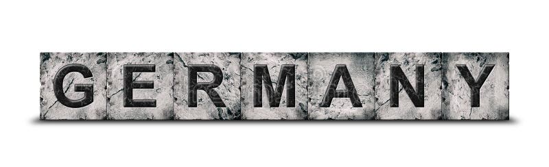 Germany, Words on Stone Blocks. Isolated on White Background. Design ...