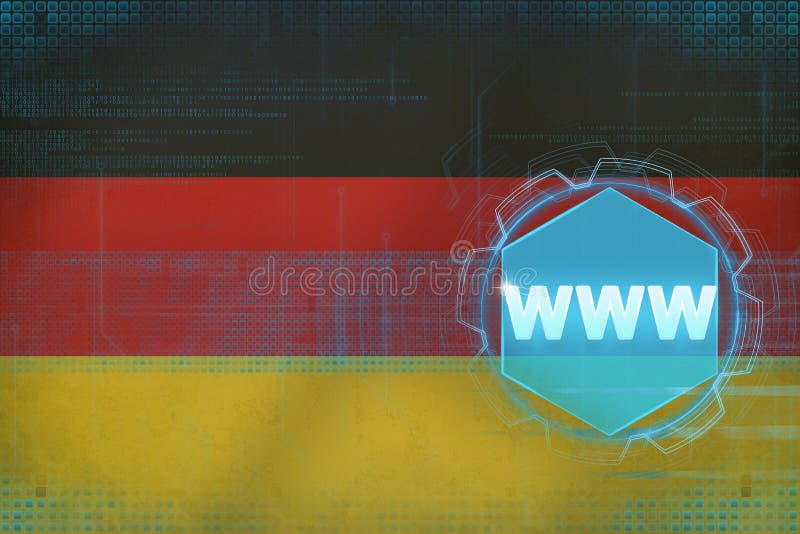Germany Www (world Wide Web). Computer Concept. Stock Illustration ...