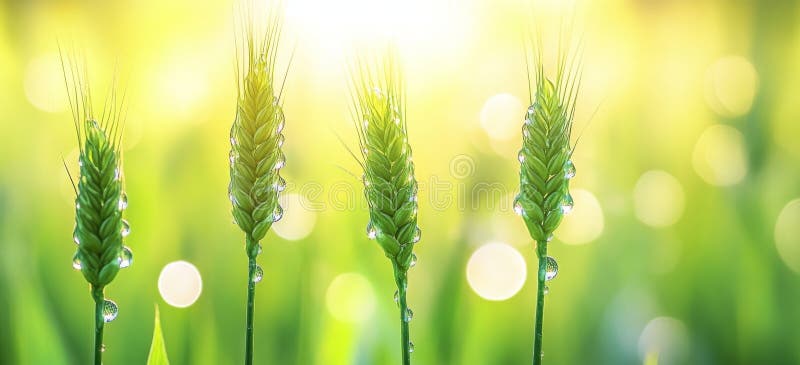 Germination Concept of Sprouts in a Spring Field. Agriculture Banner ...