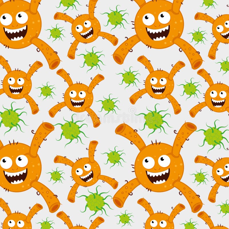 Germs and bacteria cartoon stock illustration. Illustration of monster ...