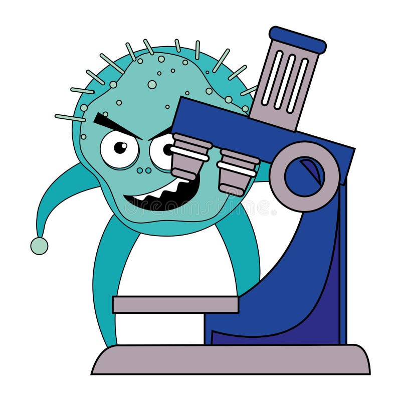 Microscope Bacteria Laboratory Science Stock Vector - Illustration of ...