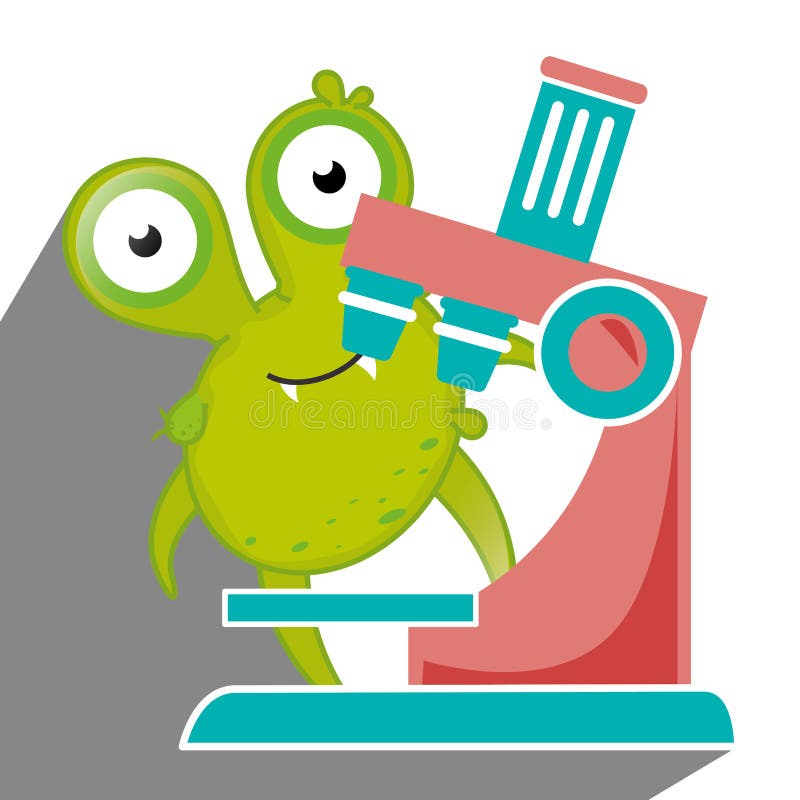 Microscope Bacteria Laboratory Science Stock Vector - Illustration of ...