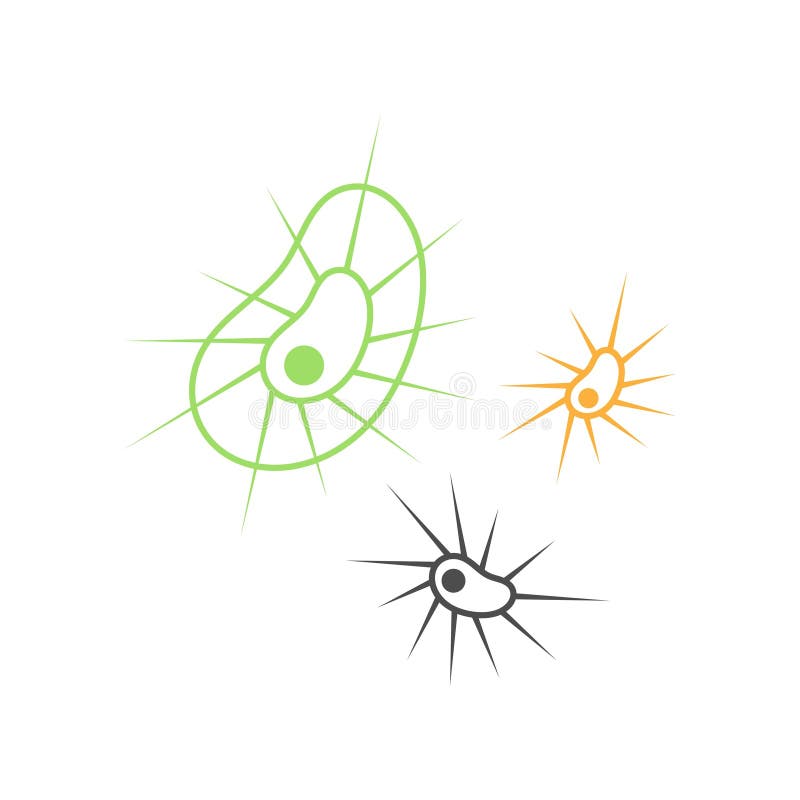 Germs and Bacteria Icon Design Stock Vector - Illustration of virus ...