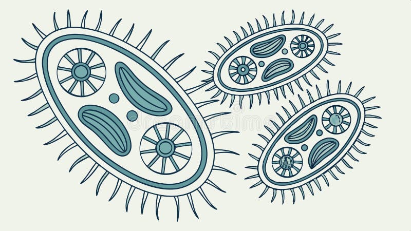 Germs and Bacteria Illustration, Microscopic World Biology Vector ...