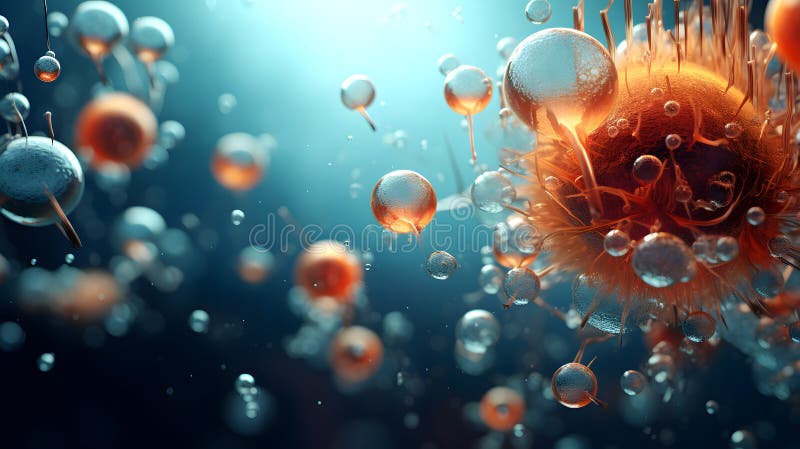 Germs, Bacteria and Viruses Under a Microscope. Biological Laboratory ...