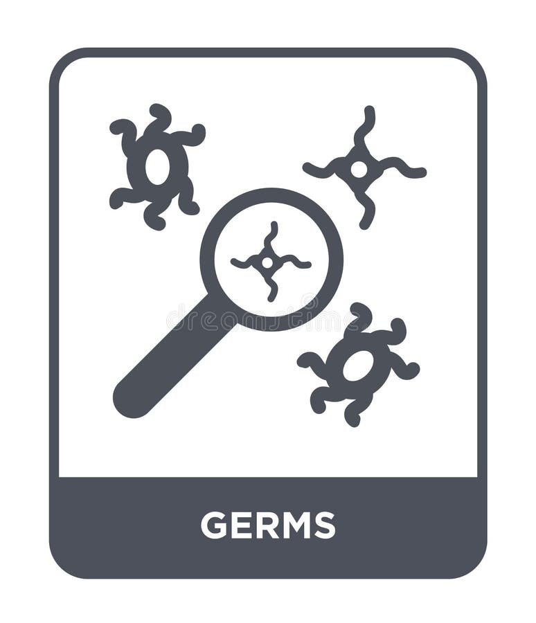 Germs Icon in Trendy Design Style. Germs Icon Isolated on White ...