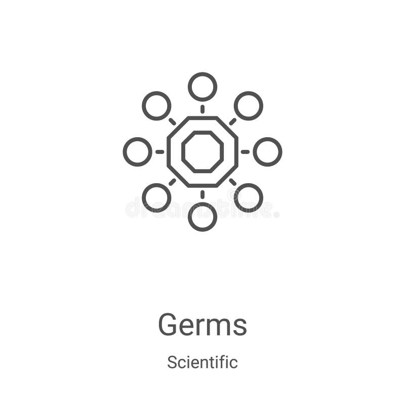 Germs Icon Vector from Medical Collection. Thin Line Germs Outline Icon ...