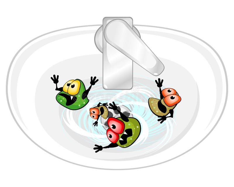 Germs in sink stock vector. Illustration of microbiology - 28483766