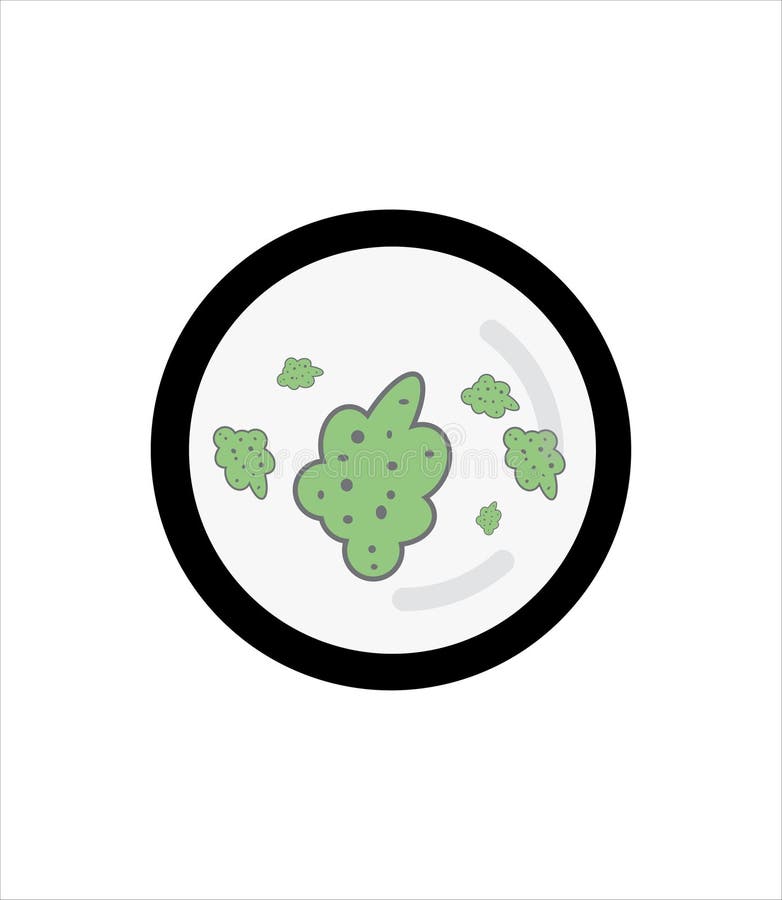 Germs in a Vector Microscope Stock Illustration - Illustration of ...