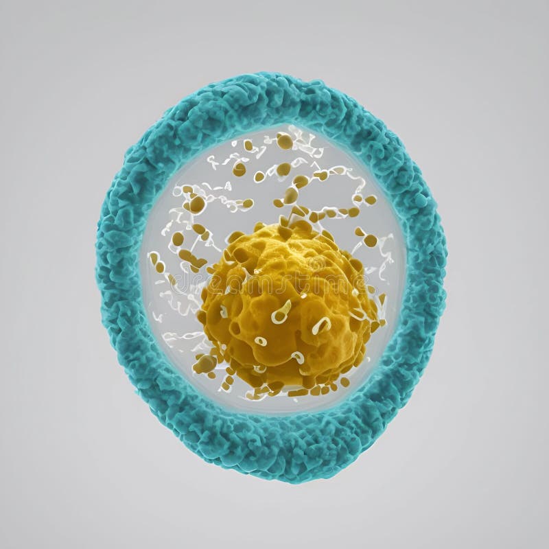 Germs Virus Bacteria Molecule Bubble Structure Hi Tech Background ...