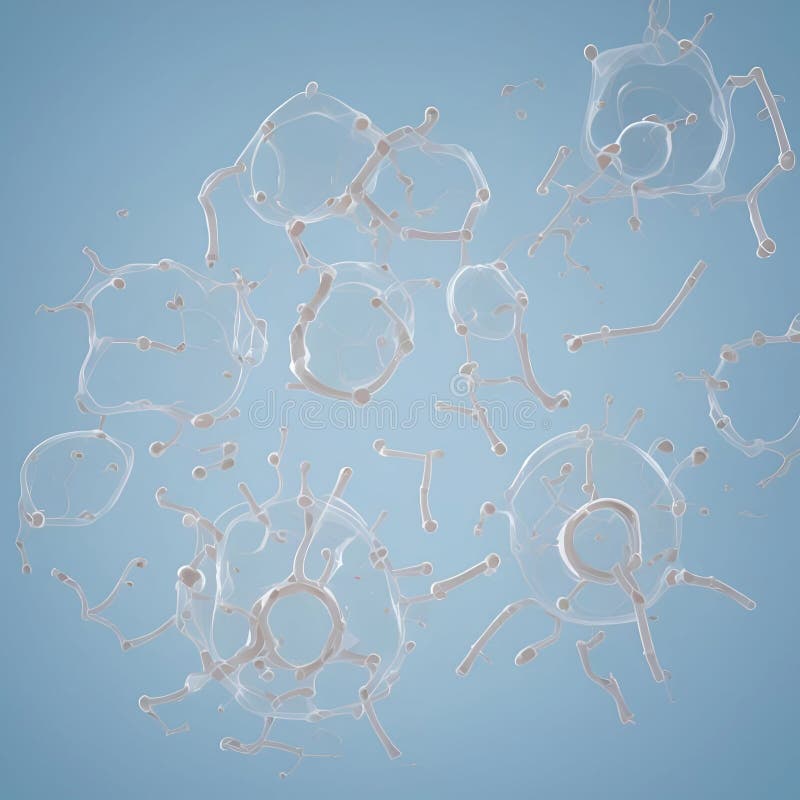 Germs Virus Bacteria Molecule Bubble Structure Hi Tech Background ...