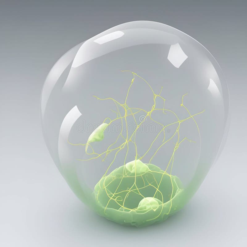 Germs Virus Bacteria Molecule Bubble Structure Hi Tech Background ...