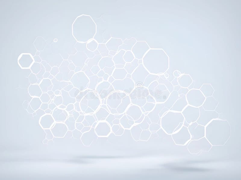 Germs Virus Bacteria Molecule Bubble Structure Hi Tech Background ...